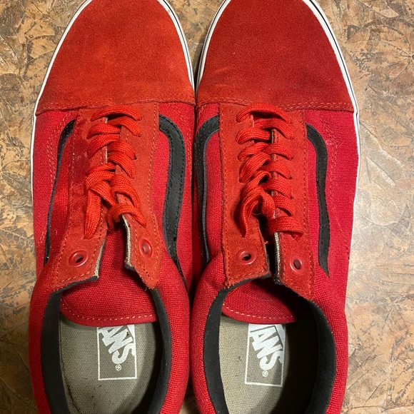 Vans | Shoes | Red Old School Vans | Poshmark